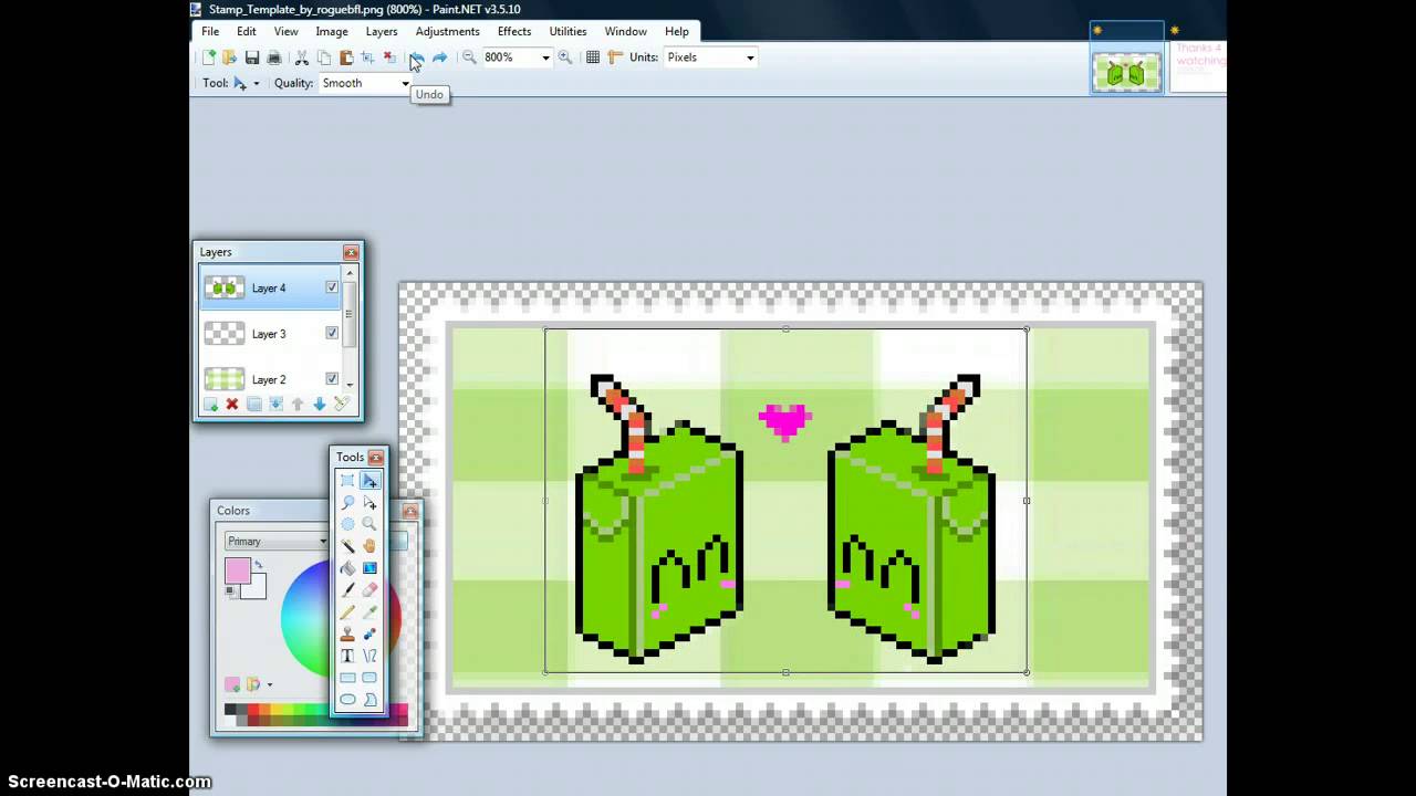 How to make a deviantart stamp using paintnet