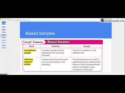 Biased and Unbiased Samples