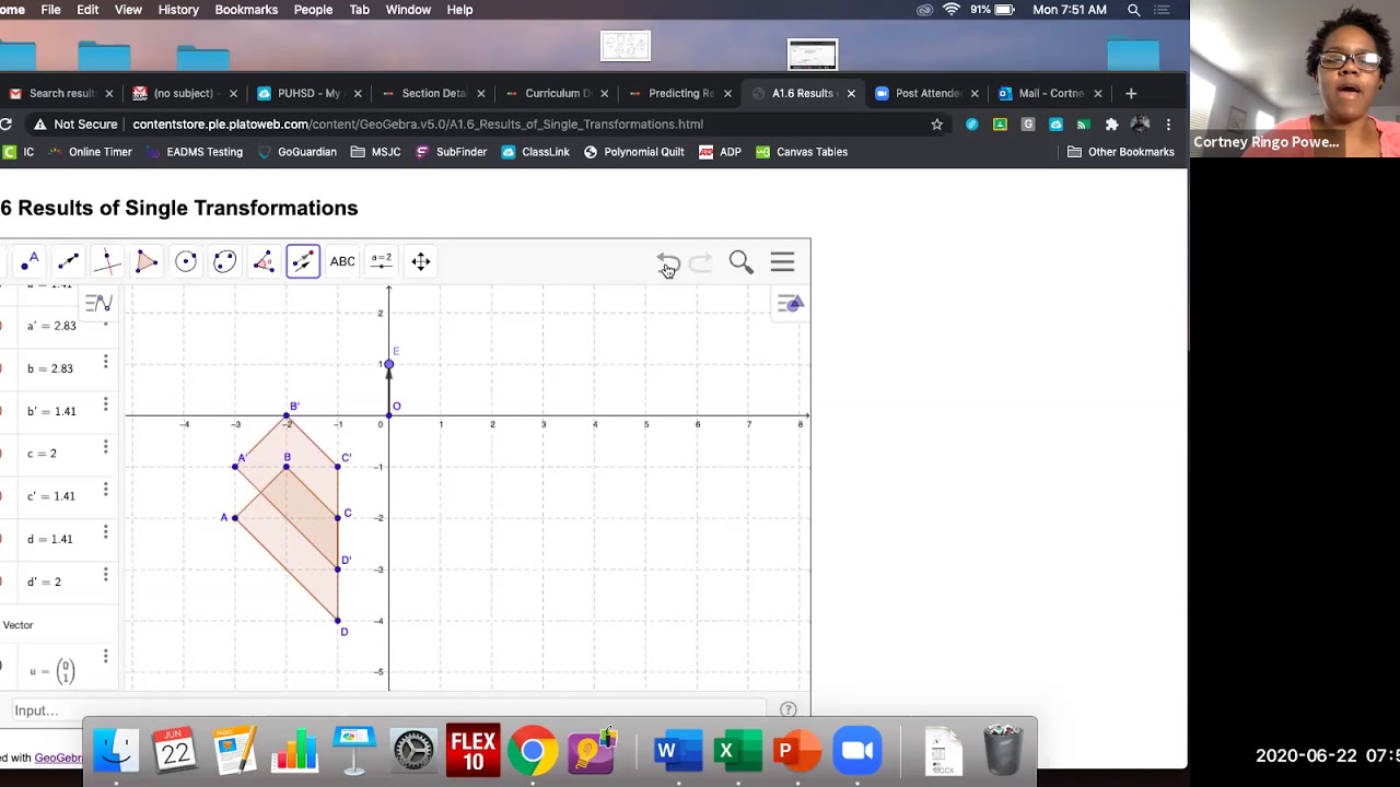 HOW TO USE GEOGEBRA TO TRANSLATE OBJECTS