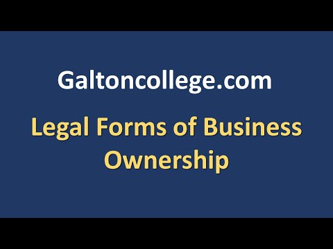 Legal Forms of Business Ownership