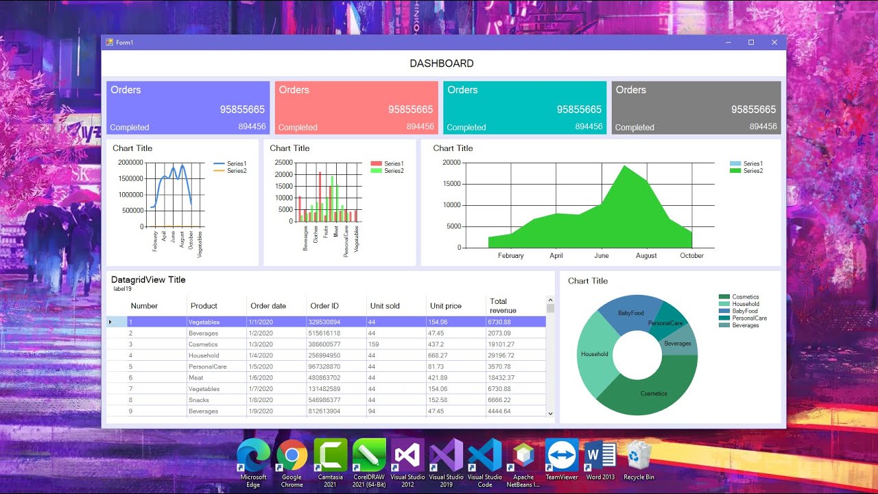 How to create a Fully Responsive Form (Dashboard UI) - C# & WinForms