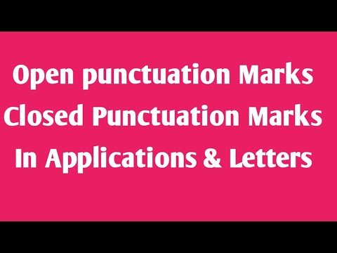Lecture || Open and Closed Punctuation Marks || Open punctuation Marks || Closed Punctuation Marks