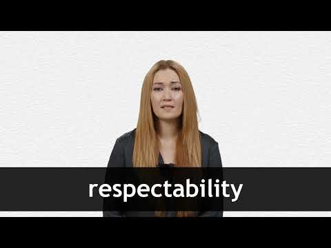 RESPECTABILITY definition and meaning | Collins English Dictionary