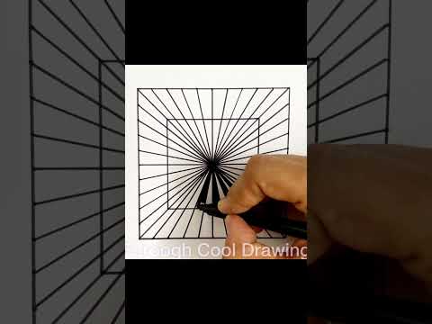 3D Optical Illusion Drawing ✍🏻 #shorts #shortvideos #art #drawing #easy #geometric #3d #satisfying