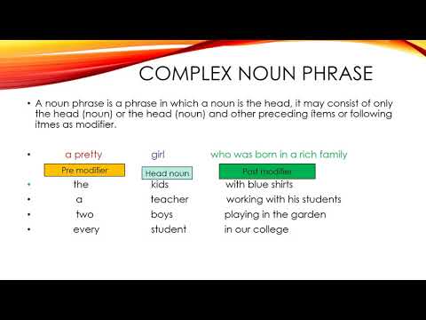 video Complex noun phrase 2o sec 25 al 29 mayo