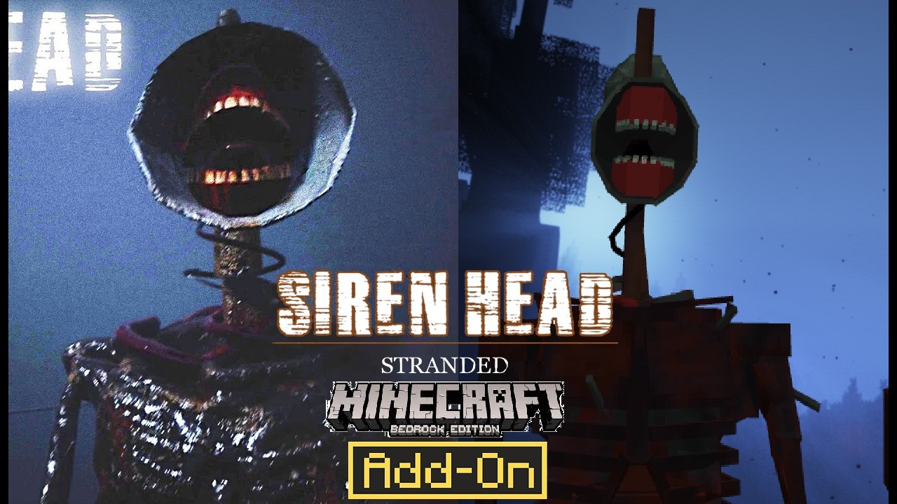 Siren Head Stranded Add-on Minecraft Bedrock Trailer