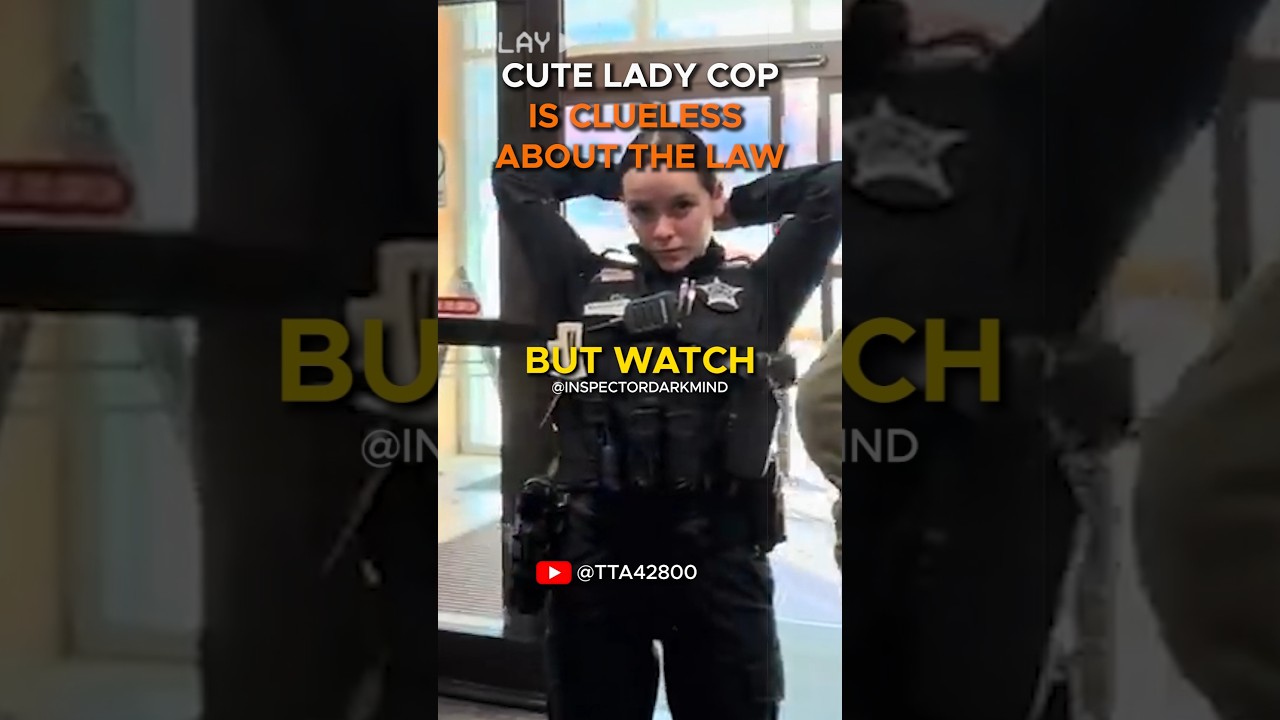 Cute Female Cop Is Clueless About The Law, So She Gets Educated by Guy Refusing to ID
