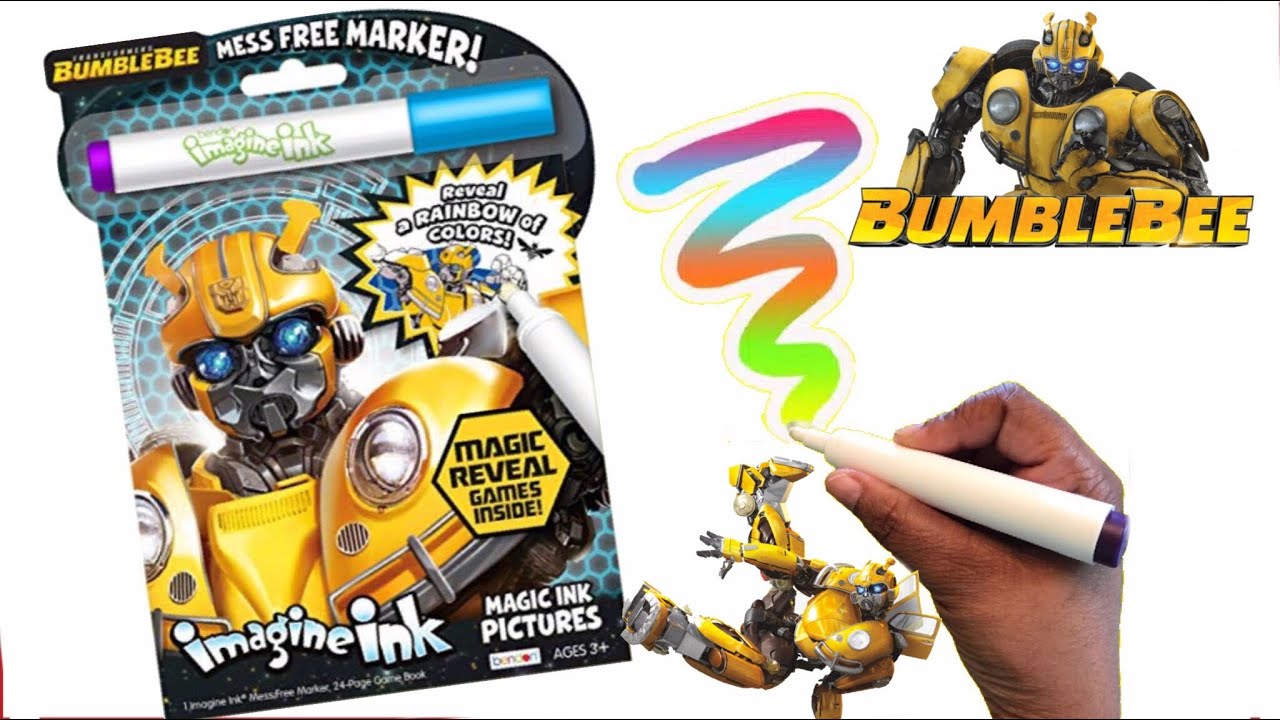 Transformers Bumblebee Imagine Ink Coloring Book with Magic Marker!