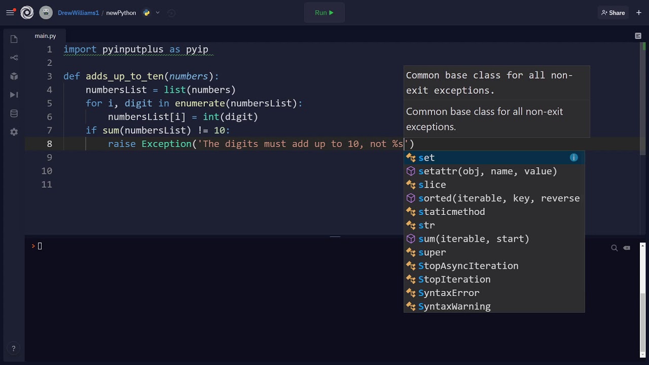 Custom Input Validations with pyinputplus