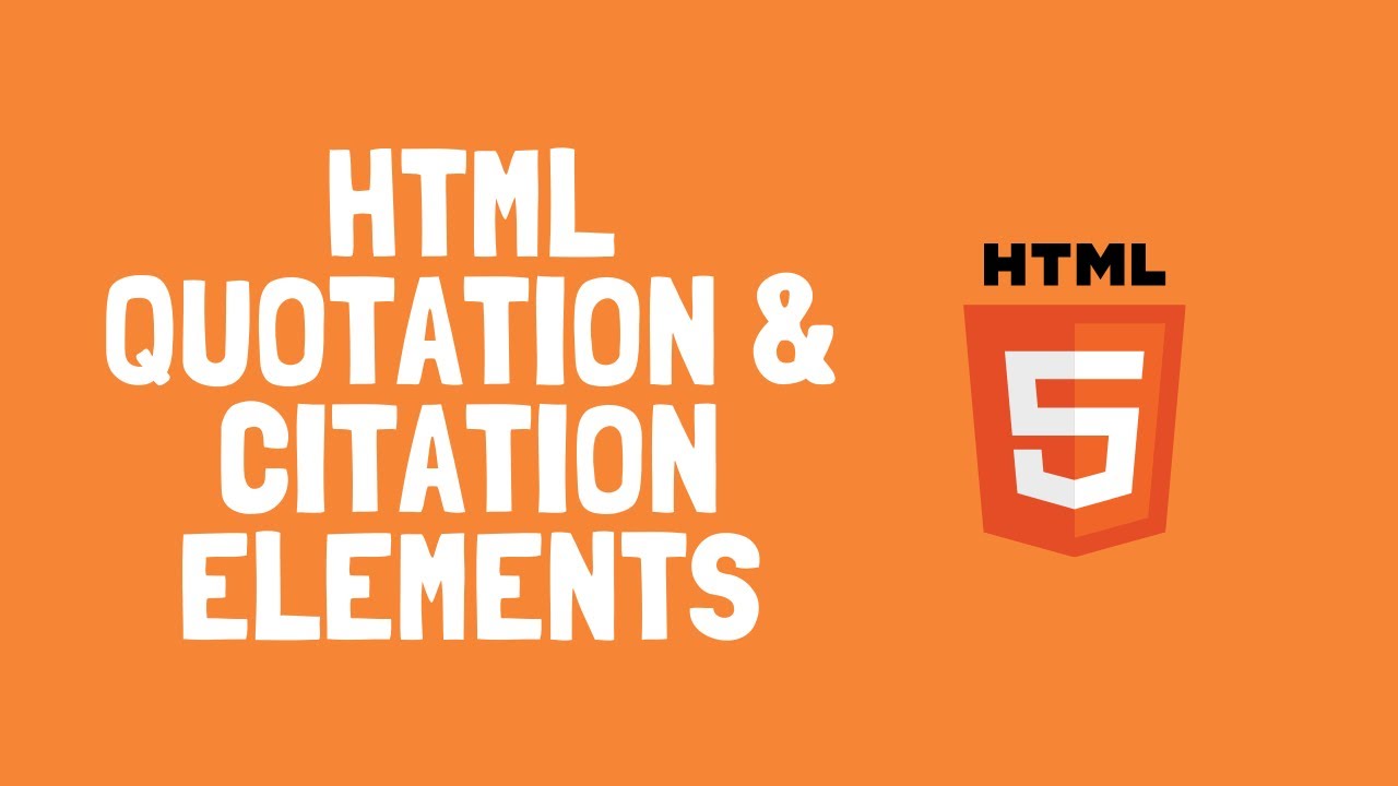 How to use HTML quotation and citation elements