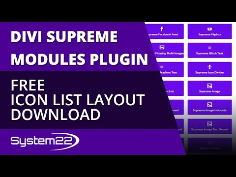 Divi Supreme Modules Free Icon List Layout Download 👍