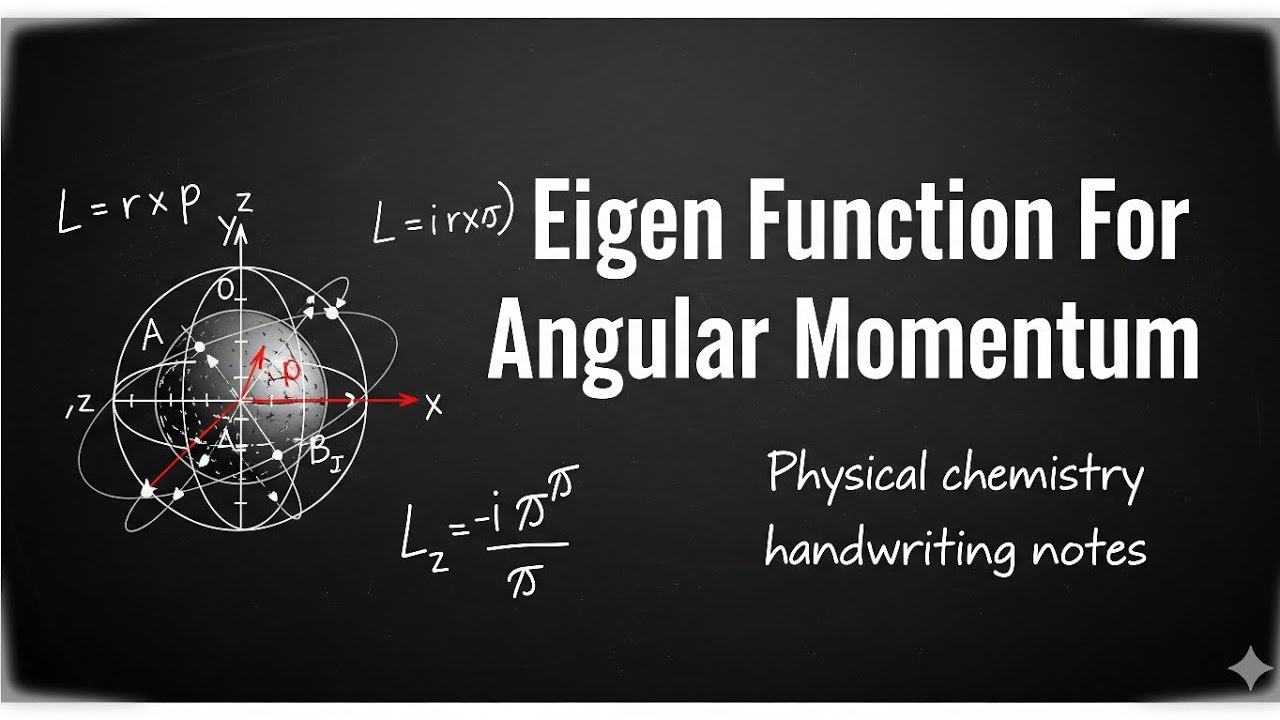 Eigen Function for Angular Momentum | Handwriting Notes | Chemistry Notes