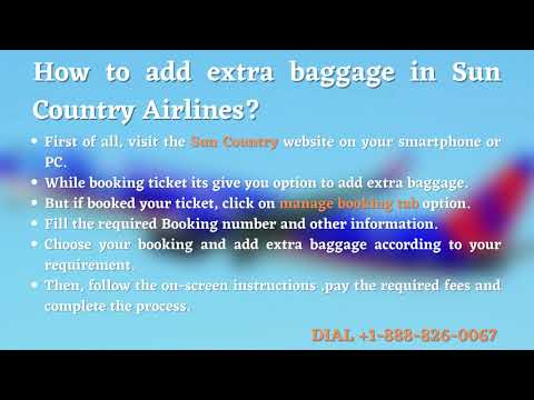 Sun Country Airlines Baggage Policy | Cheap Flights
