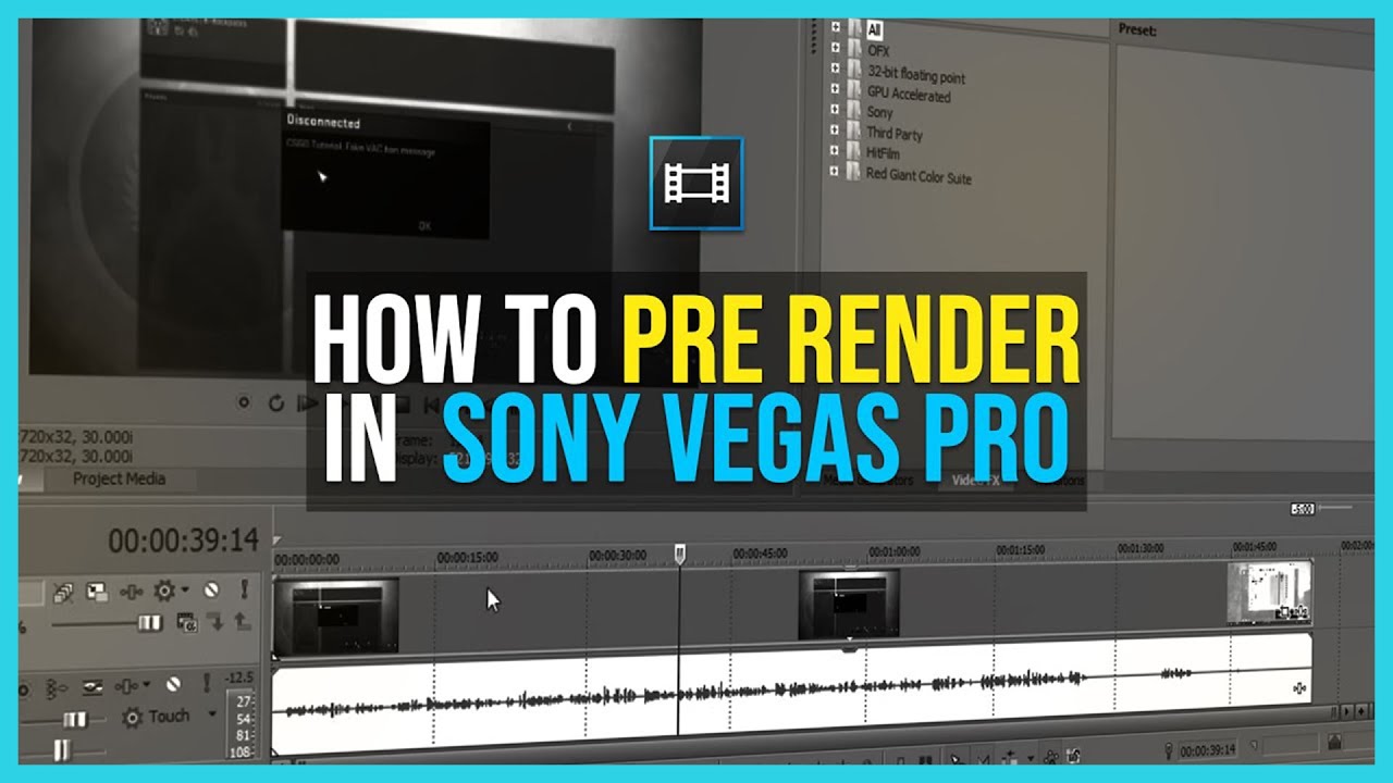 VEGAS PRO PRE-RENDERING - Sony Vegas Pro Tutorial