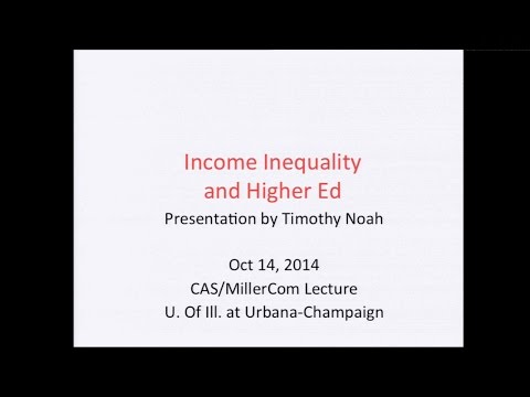 American Higher Education and Income Inequality