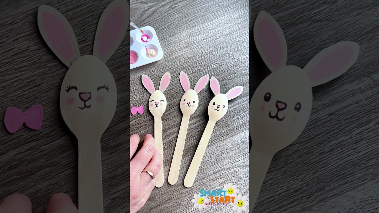🐰 Adorable Easter Bunny Spoon Craft! | Easy & Fun DIY for Kids