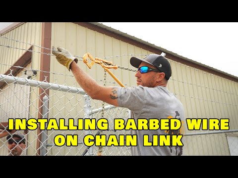 How We Install Barbed Wire On Top Of Chain Link Fence