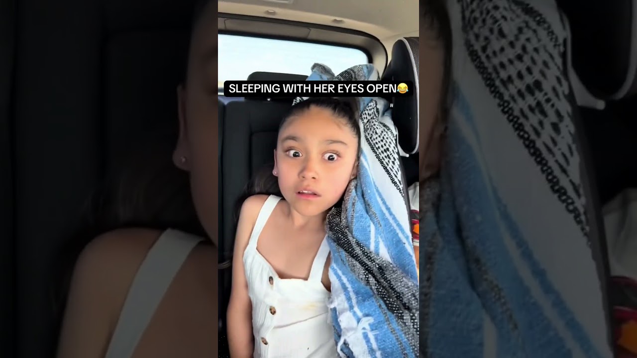 Sleep with her eyes open is crazy work #fyp #fypシ #foryoupage #viral