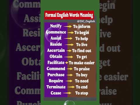 Formal English Words Meaning | Business English Vocabulary | Speak Fluent English