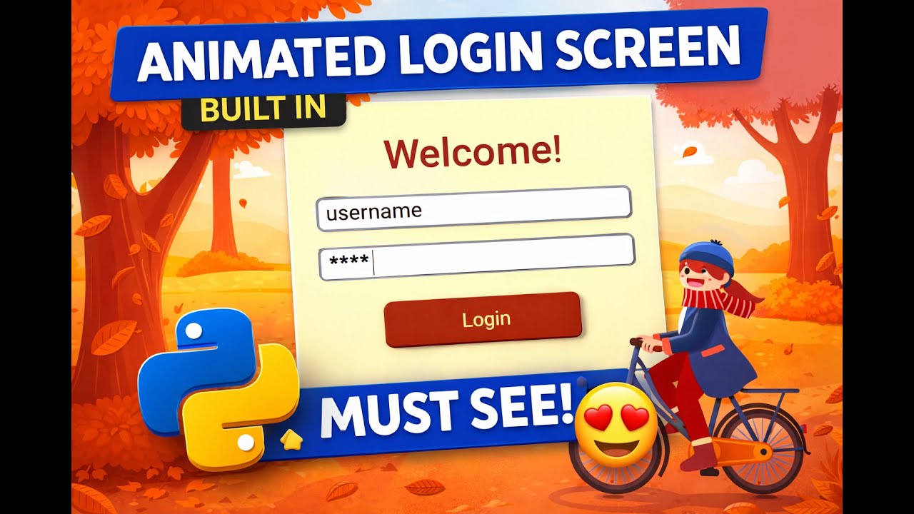 Animated Login Screen in Python | Full Code Explanation