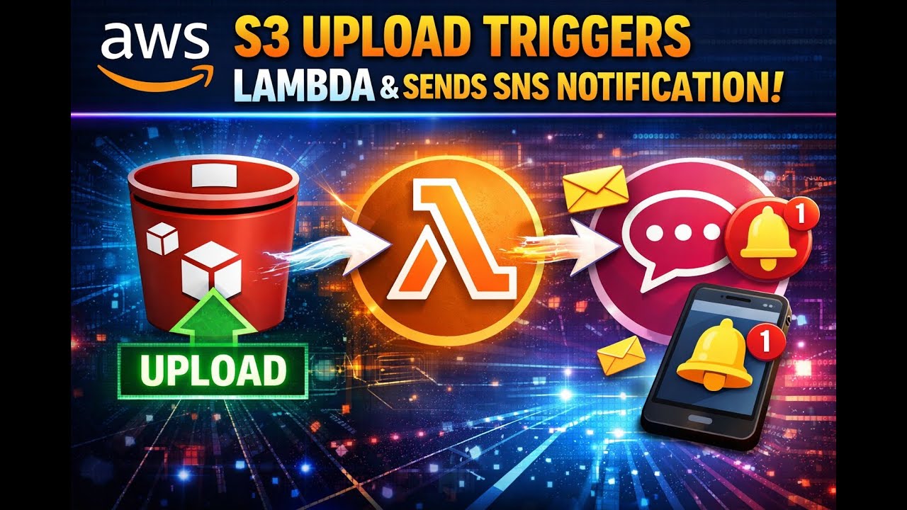 AWS S3 Upload Trigger | Invoke Lambda Function & Send SNS Notifications (Step-by-Step)