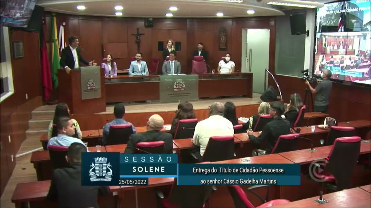 Sessão Solene: Título de Cidadão Pessoense ao Sr. Cássio Gadelha Martins CMJP - (25/05/2022)