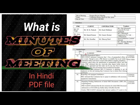 Minutes of meeting, minutes of meeting examples pdf