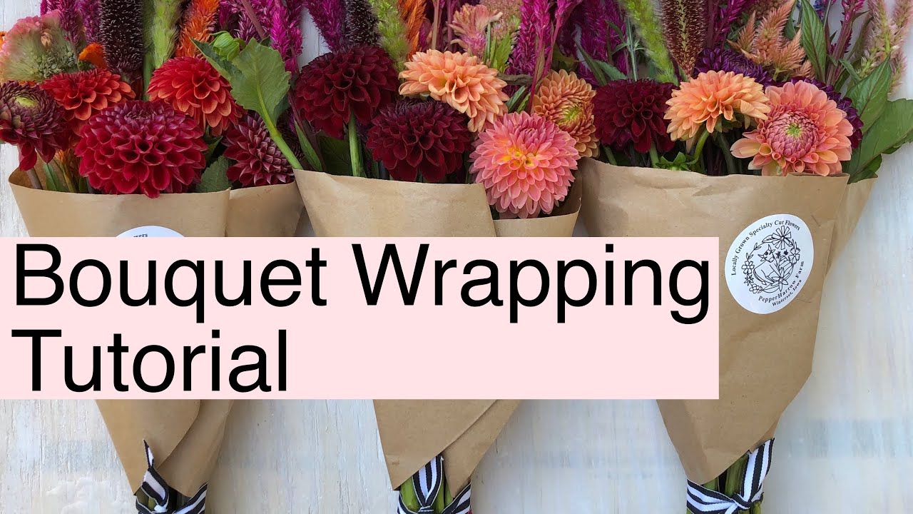 HOW TO WRAP BOUQUETS IN KRAFT PAPER | PepperHarrow Farm