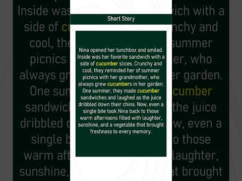 cucumber # Expand Your English Vocabulary
