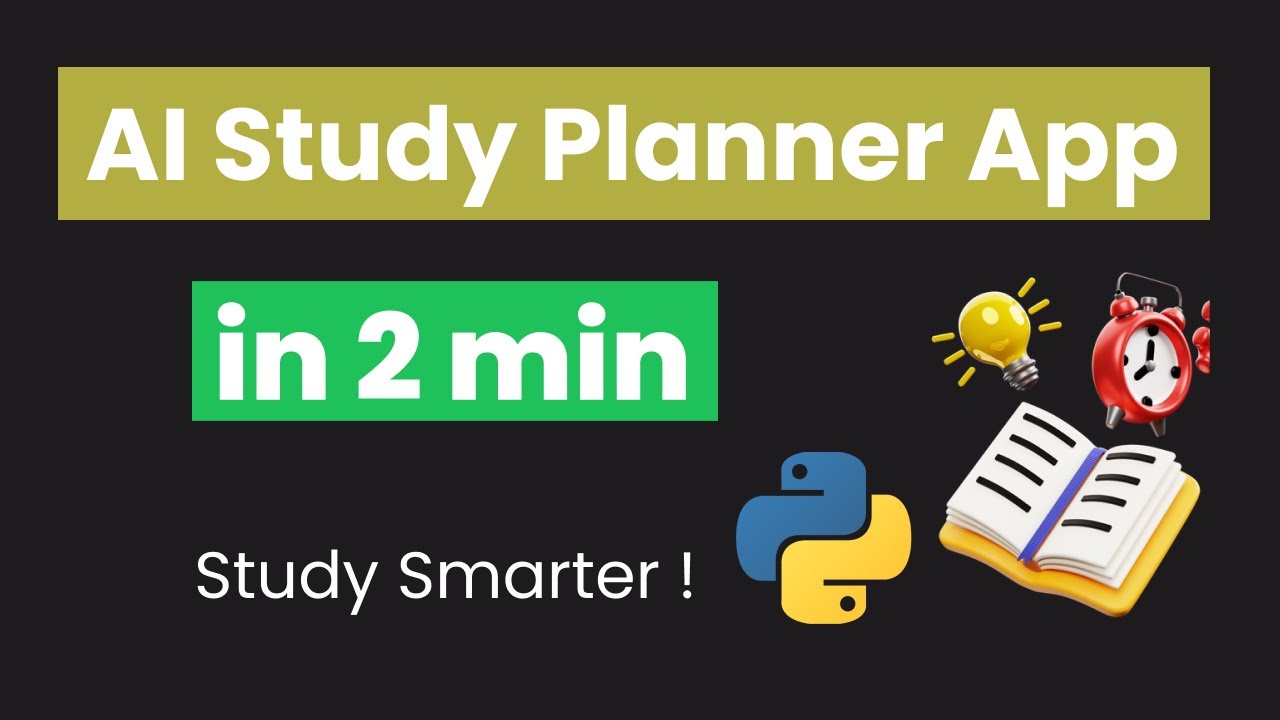 I Create AI Study Planner App in 2 min using Python & Python AI Projects