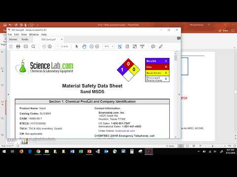 Safety Video: SDS and CAS
