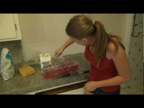 Stephanie's step by step Kitchen remodel - Step 2 Installing Granite Tile