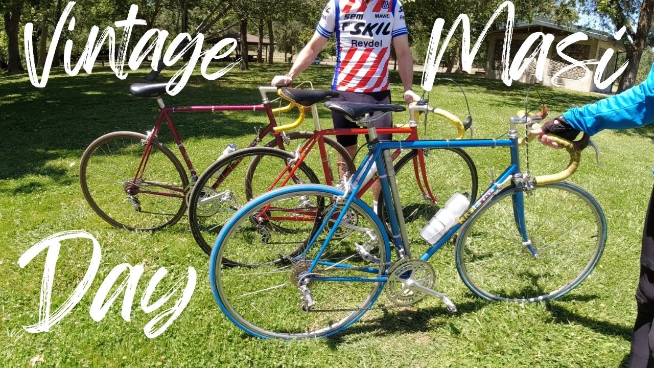 Vintage Bicycle Ride! California Masi Gran Criterium Day! 3 Vintage Masi Road Bikes on the Trail!
