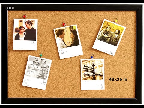 Cork Board Bulletin Board 48 x 36 Inch, 100% Wood Frame Brazil Imported - Review