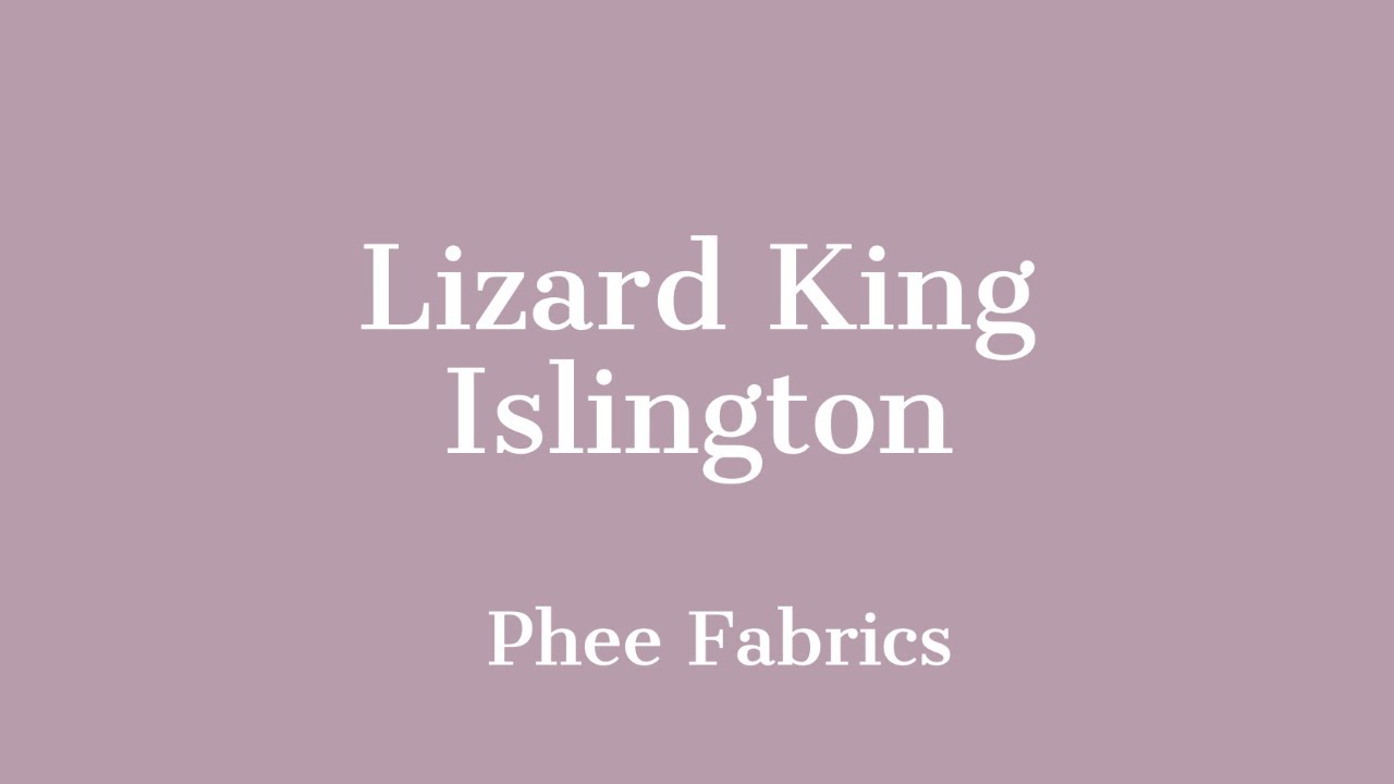 A video tutorial on sewing the Lizard King Islington