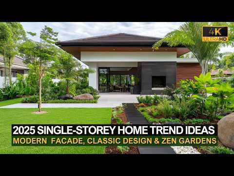 2025 Single-Storey Home Trends: Modern Minimalism Facade, Classic Design & Zen-Inspired Gardens