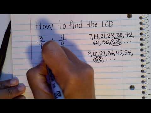 How To Find The LCD || Least Common Denominator