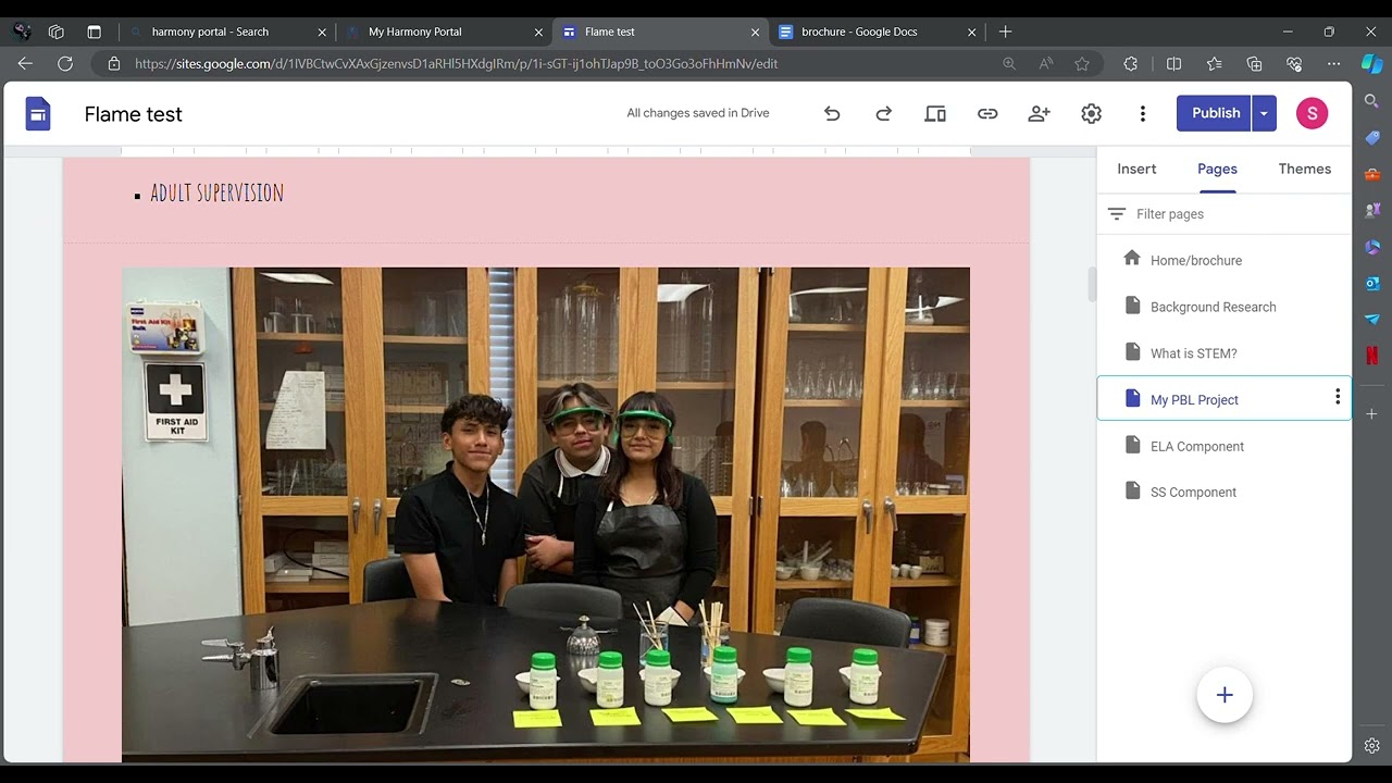 Flame test Harmony School STEM SOS