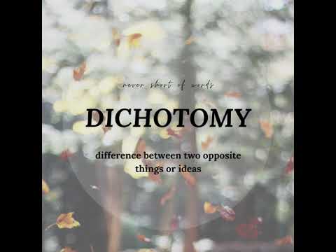 Dichotomy. English words for a better vocabulary. How to pronounce. #Shorts