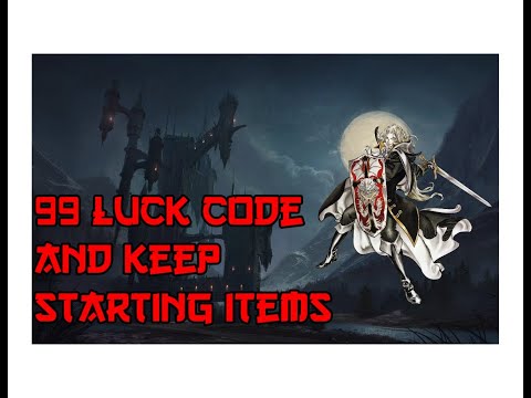 Castlevania Symphony of the Night 99 luck code and prevent death from takeing your starting items.