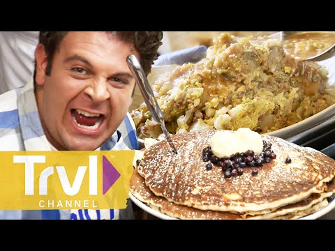 Adam vs. the BIGGEST Breakfast Challenges | Man v. Food | Travel Channel