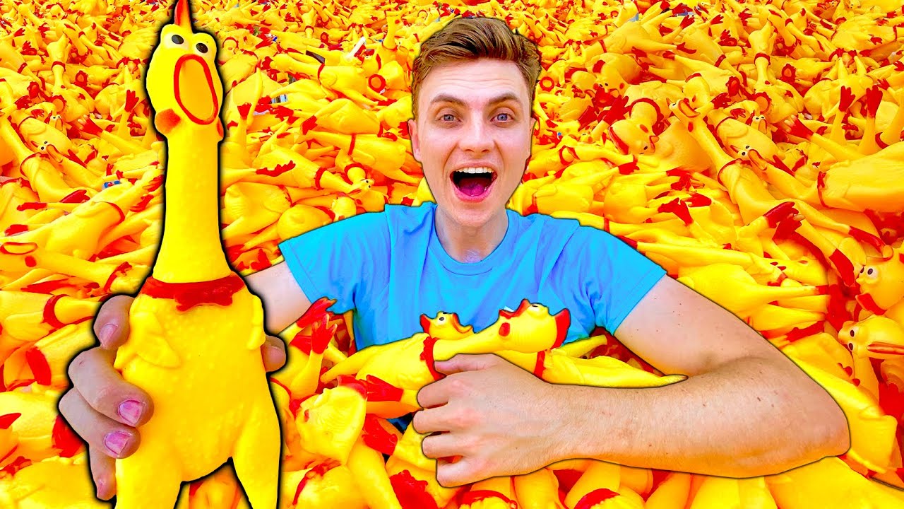 I Put 10,000 Rubber Chickens in My Pool