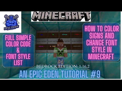 How To Make Colored Signs In Minecraft Bedrock PS4 plus all Color and style codes