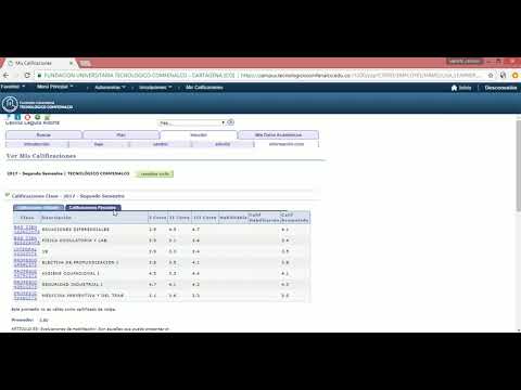 Manual Campus - visualización de notas estudiantes