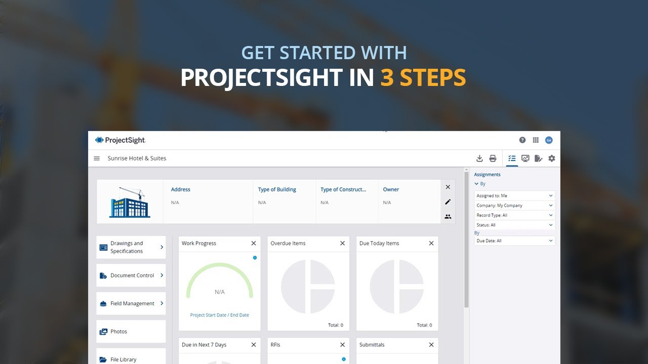 Getting Started with ProjectSight Free