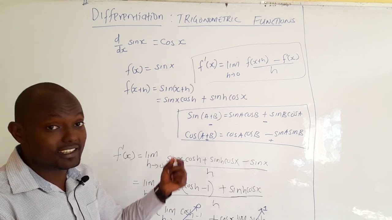 CALCULUS(Differentiation): HOW TO DIFFERENTIATE TRIGONOMETRIC FUNCTIONS