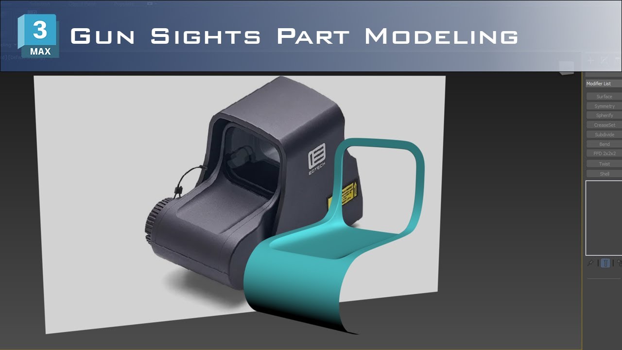 Gun sights part modeling | 3DS max modeling help for beginners | Hanora 3D