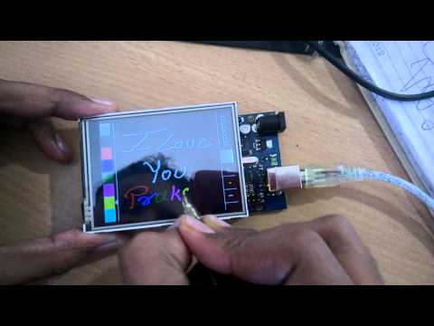 3.2" TFT LCD Shield for Ardunio Mega 2560 for testing touch quality of screen.