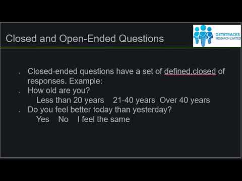 008 Effective Data Collection: Closed vs Open-Ended Questions