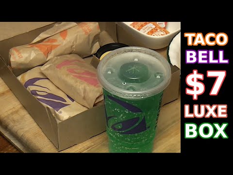Trying Taco Bell's New $7 Luxe Cravings Box! Food Review